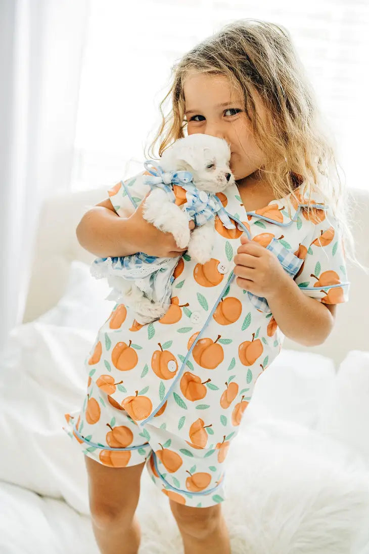 Peaches Button Down Pajamas – madisonn ave.